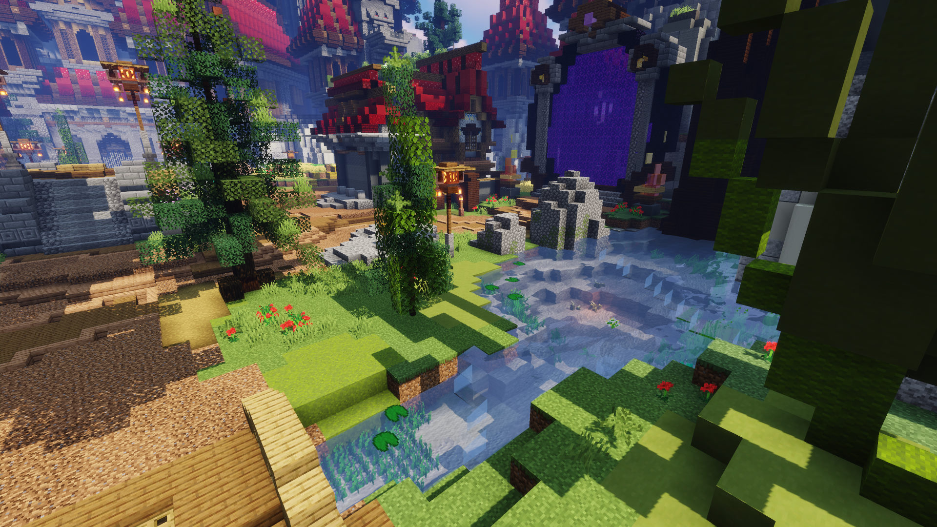 Factions/Survival Spawn - Red Medieval - 200x200 | Chunkfactory